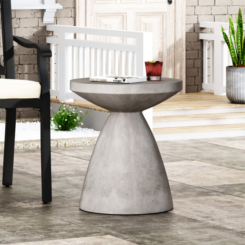 Joss & Main Sayle Stone/Concrete Side Table & Reviews | Wayfair
