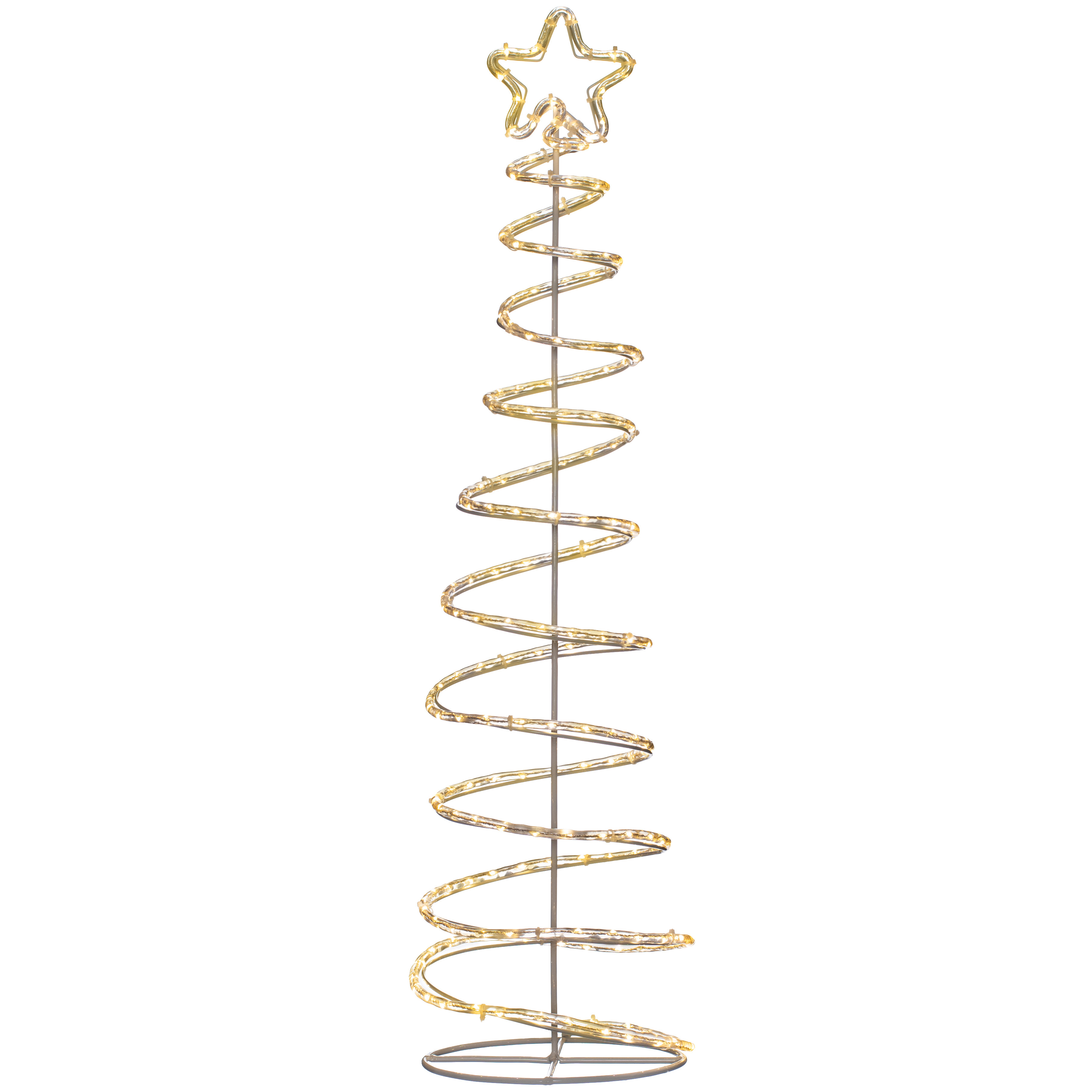 The Seasonal Aisle 200 Warm White LED Light Spiral Tree Rope Light ...