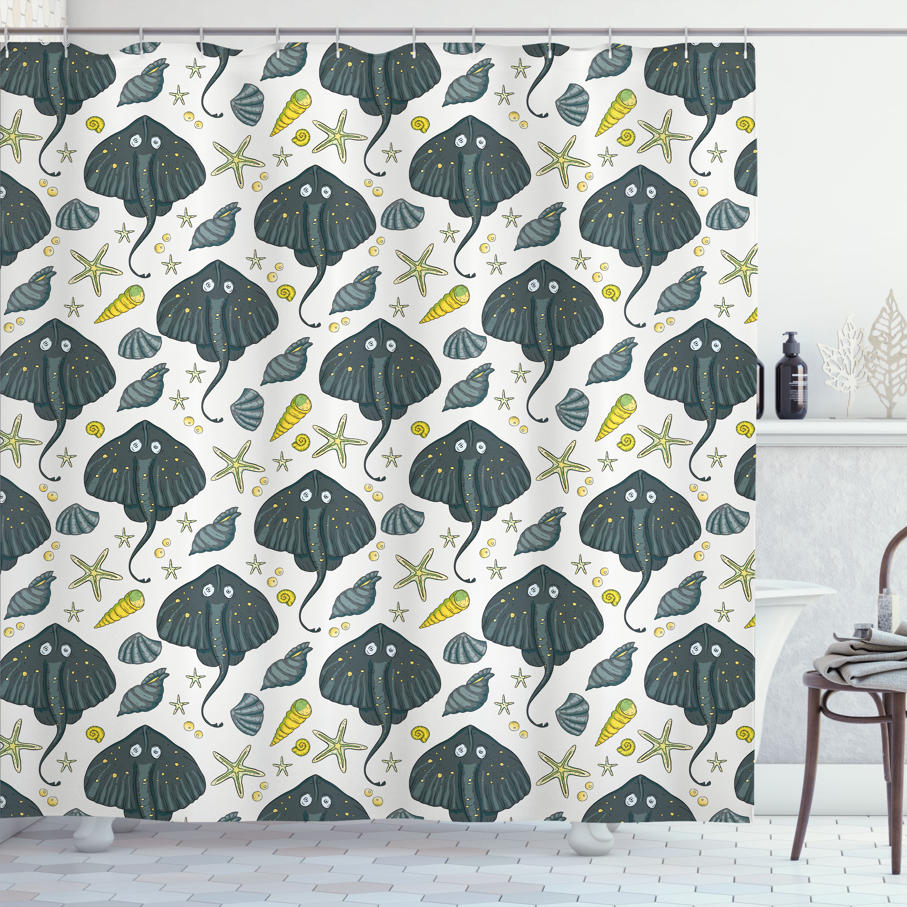 Red Barrel Studio® Meeta Shower Curtain with Hooks Included | Wayfair