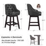 Wildon Home® Vigen Upholstered Button-Tufted Swivel Counter Stool ...
