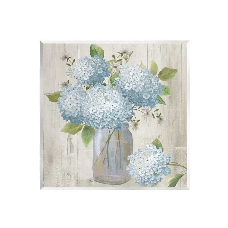 Stupell Industries Bb-760-Wood Rustic Country Hydrangeas On MDF by Nan ...