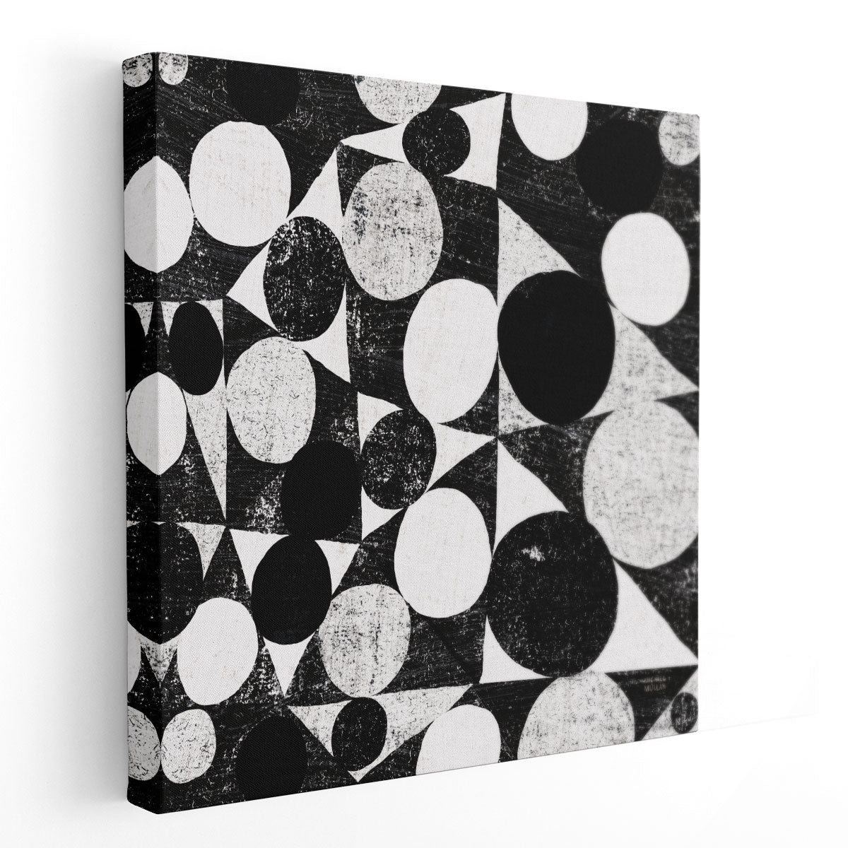 Dovecove Spotty I Black and White - Canvas Print Wall Art | Wayfair