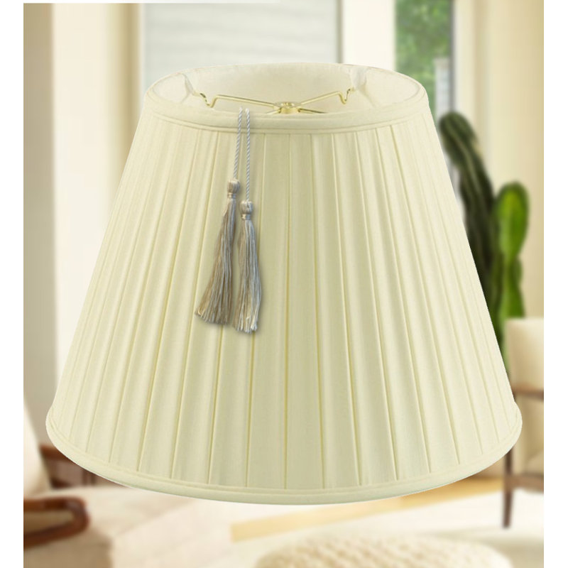 August Grove® 13" H x 18" W Silk/Shantung Bell Lamp Shade ( Spider ) in ...