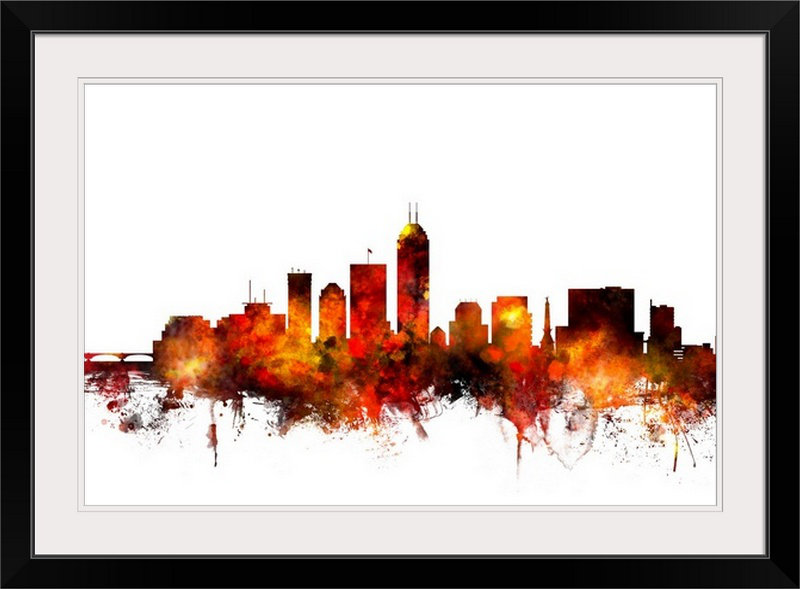 Ebern Designs Francy Indianapolis Indiana Skyline' by Michael Tompsett ...