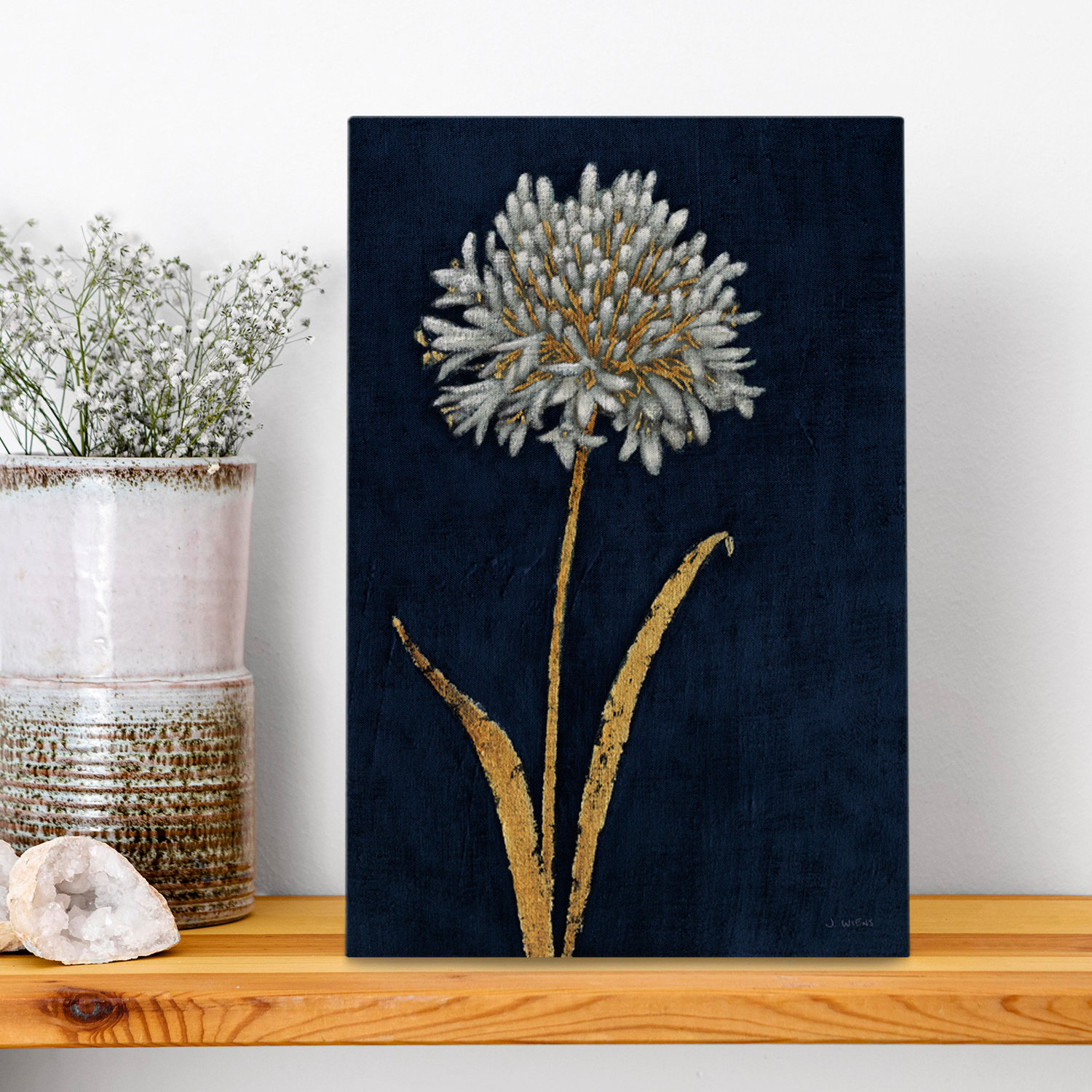 Ebern Designs Aqua And Blue Shimmering Summer I Indigo Crop Art ...