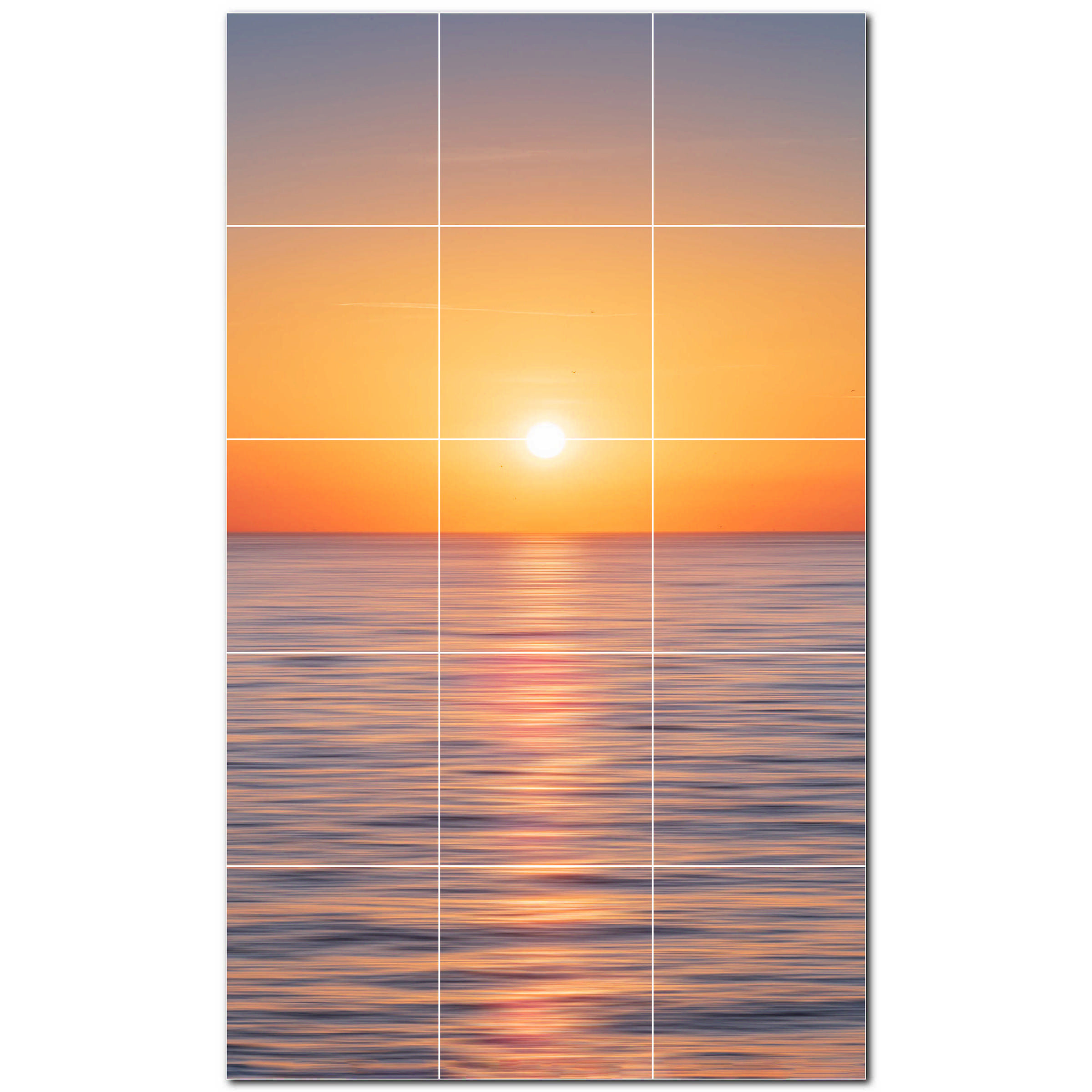 Picture-Tiles.com 36" x 60" Ceramic Sunset Photo Decorative Mural Tile ...