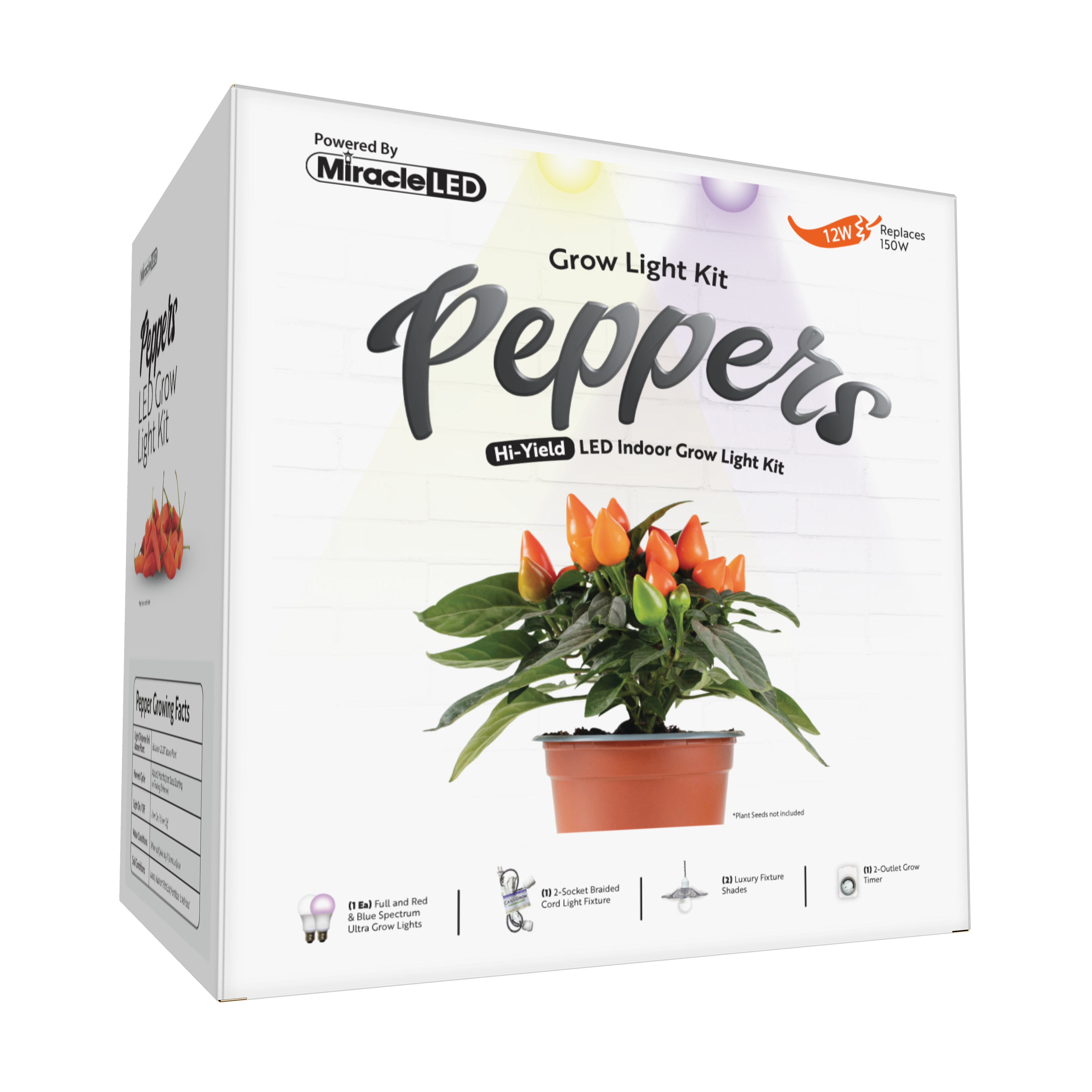 Miracle LED Pepper Grow Light Kit 365 (Fruits / Vegetables) | Wayfair