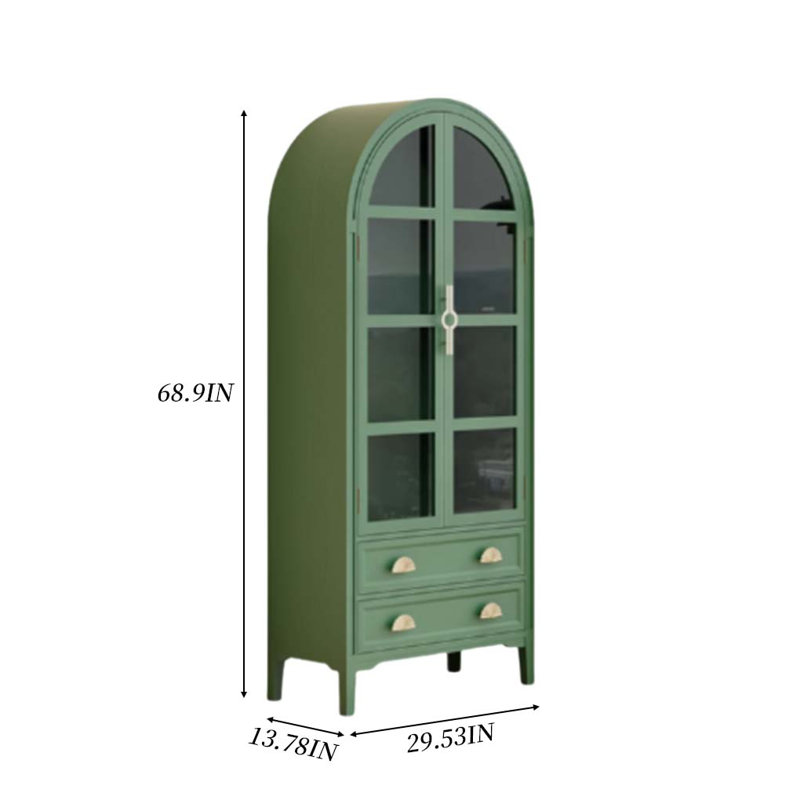 Joy Reading Arched Green Standard Bookcase | Wayfair