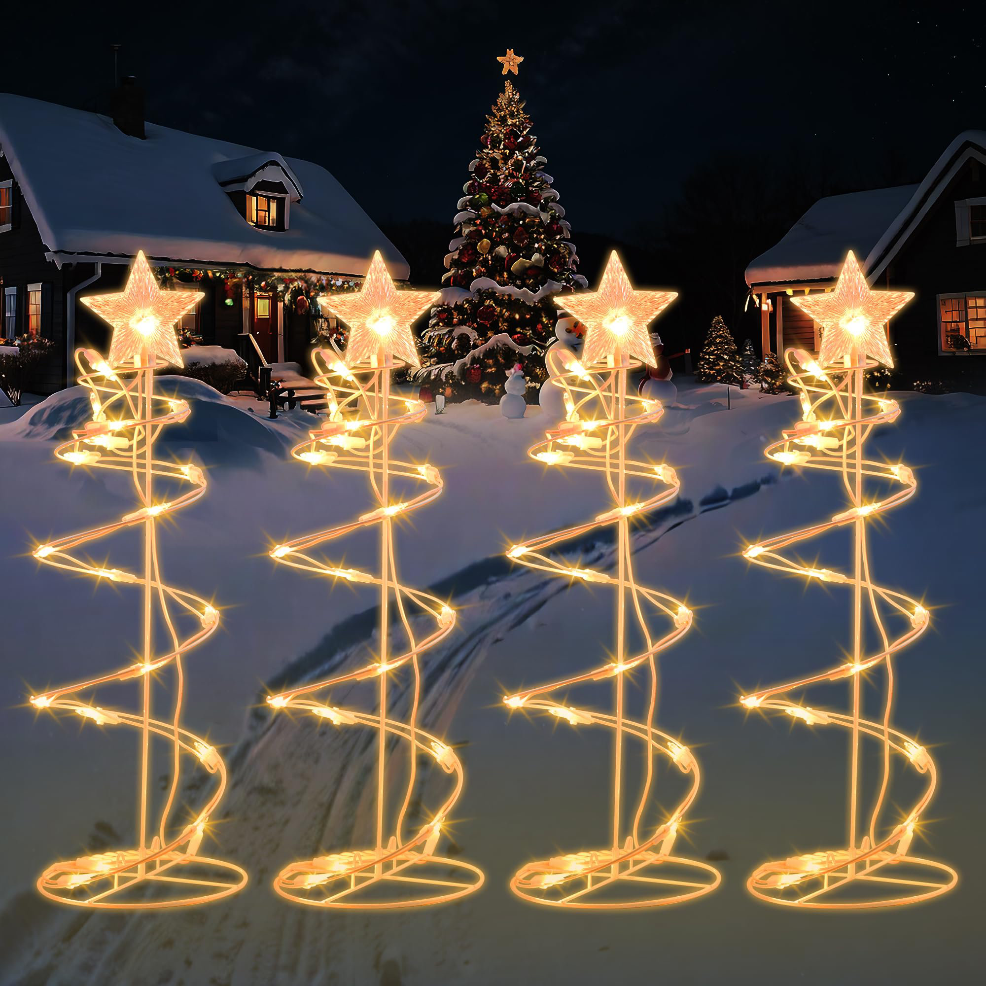 Lighted Outdoor Spiral Trees 6ft Spiral Christmas Tree For Outdoor