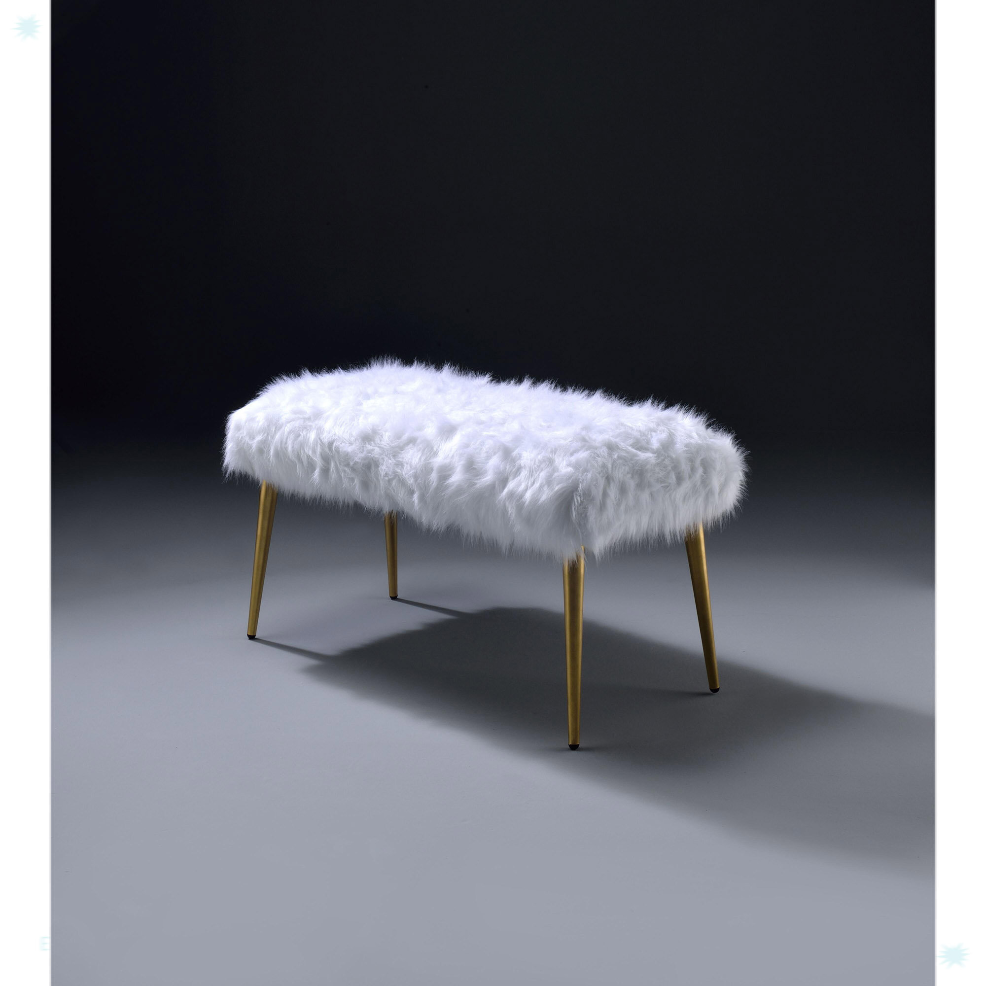 Everly Quinn Faux Fur Bench for Bedroom | Wayfair