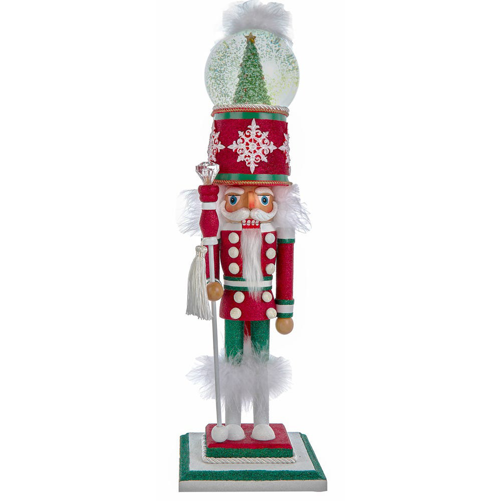 Kurt Adler 21-Inch Hollywood Nutcrackers Light Up Animated Musical Snow Globe Hat Soldier ...
