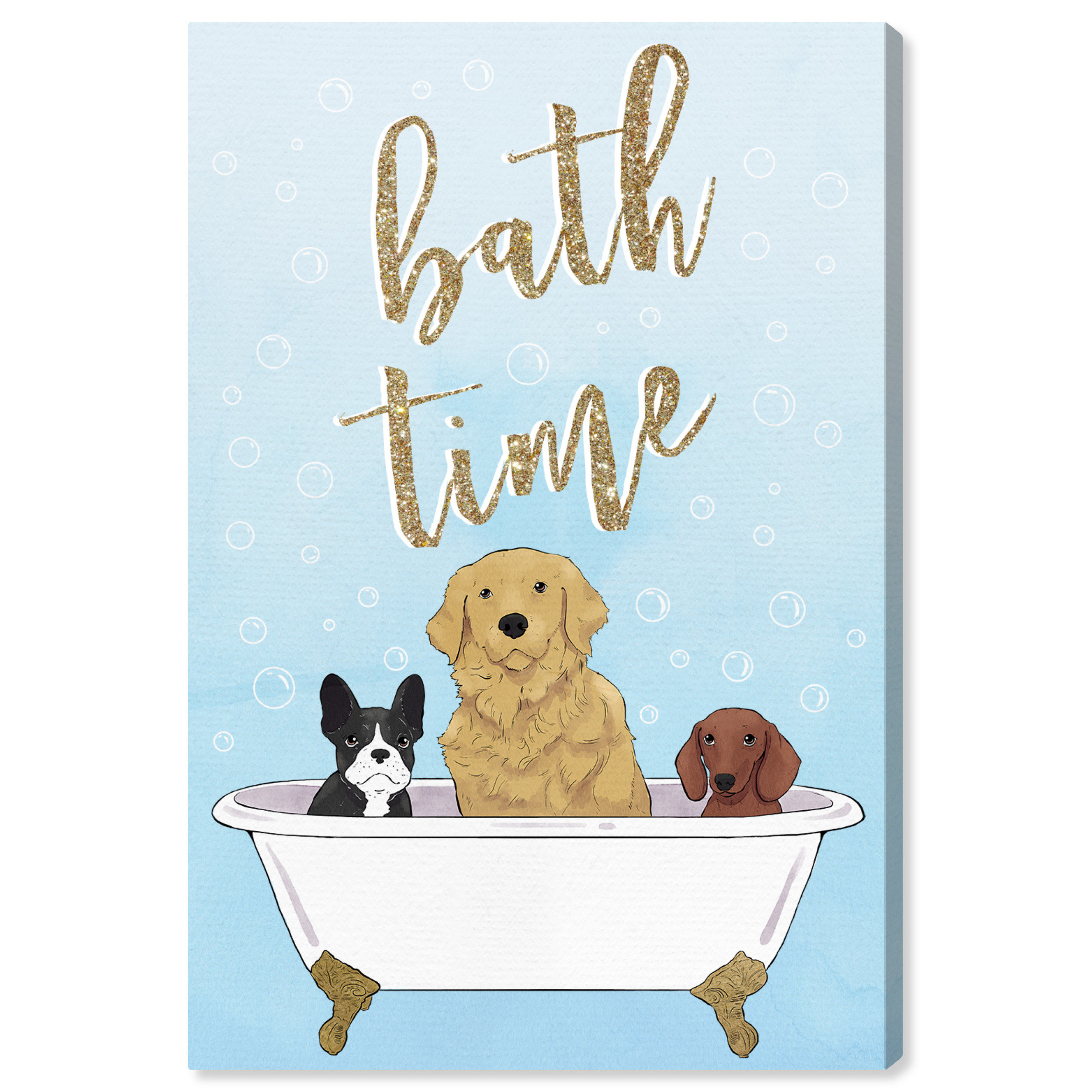 Art Remedy Animals Glam 'Bath Time' Dogs and Puppies by Lola & Ana ...