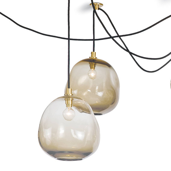 Regina Andrew Molten Spider Small With Smoke Glass (Natural Brass ...