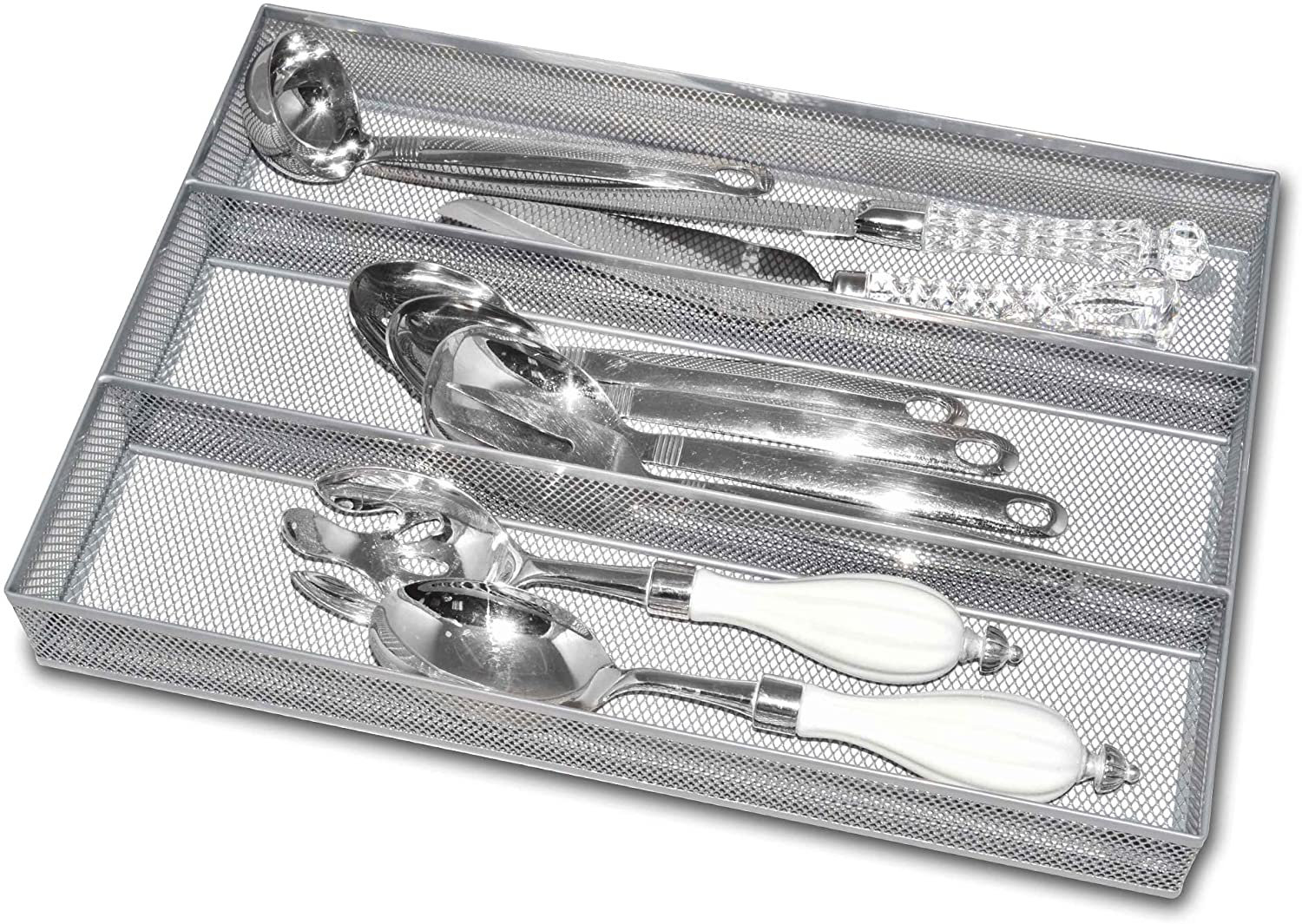 SmartDesign Smart Design Steel Metal Mesh Drawer Organizer w ...