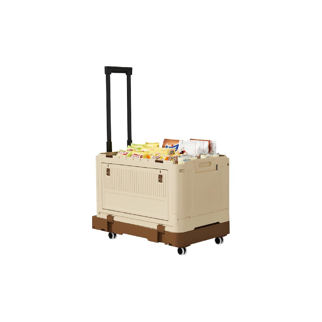 CUPTIFY Large Foldable Utility Cart, Portable Rolling Crate With 132 ...