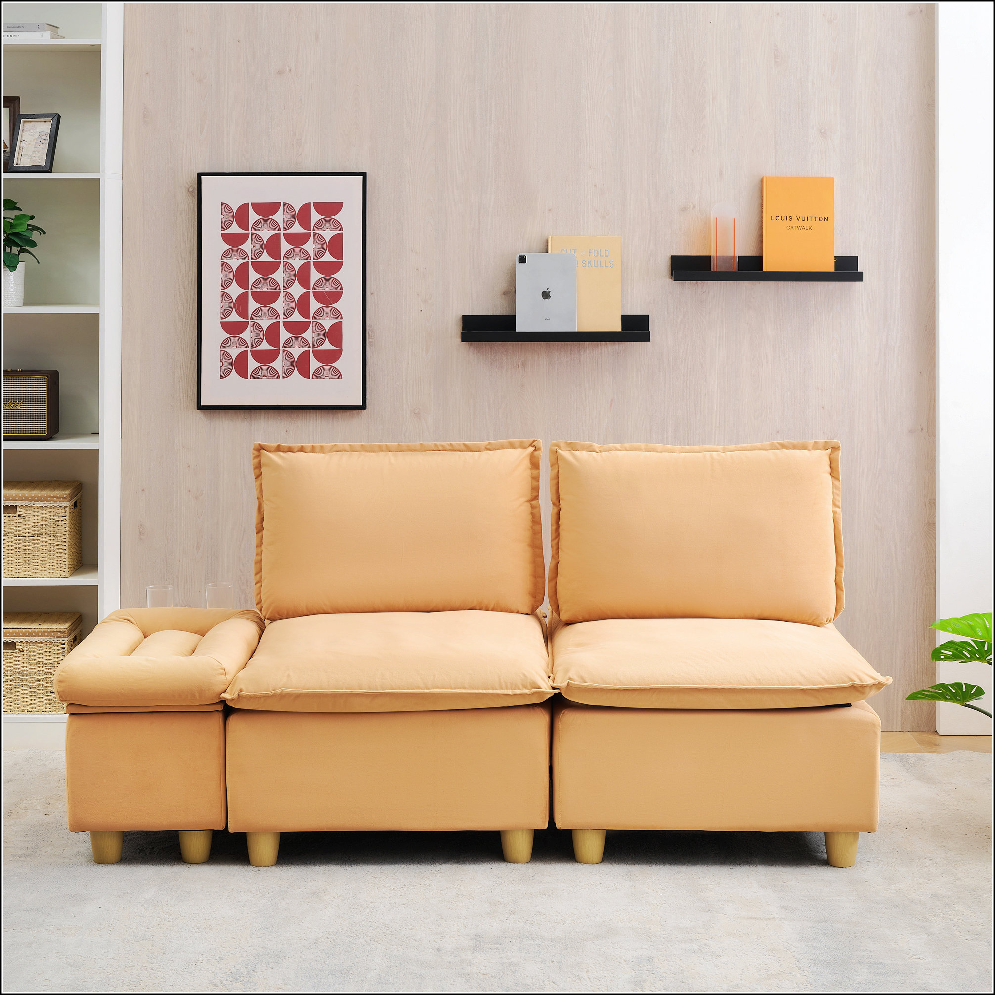 Latitude Run® 74-Inch Fashionable And Minimalist Double-Seer Flannel ...