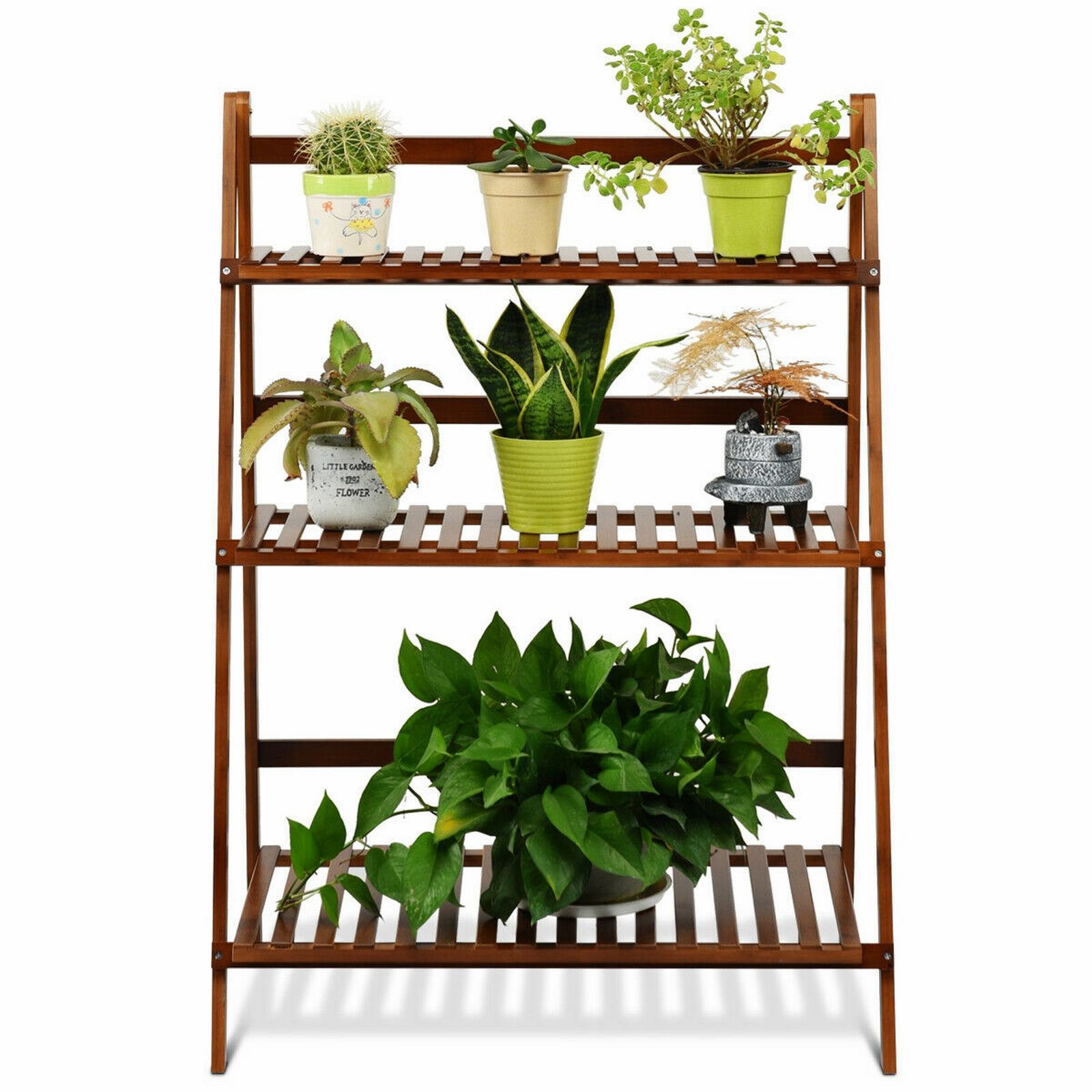 Red Barrel Studio® Banwarilal Wood Weather Resistant Plant Stand ...