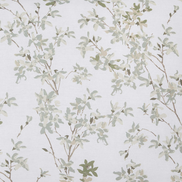 Laura Ashley Lindy Green Cotton Reversible Duvet Cover Set & Reviews ...