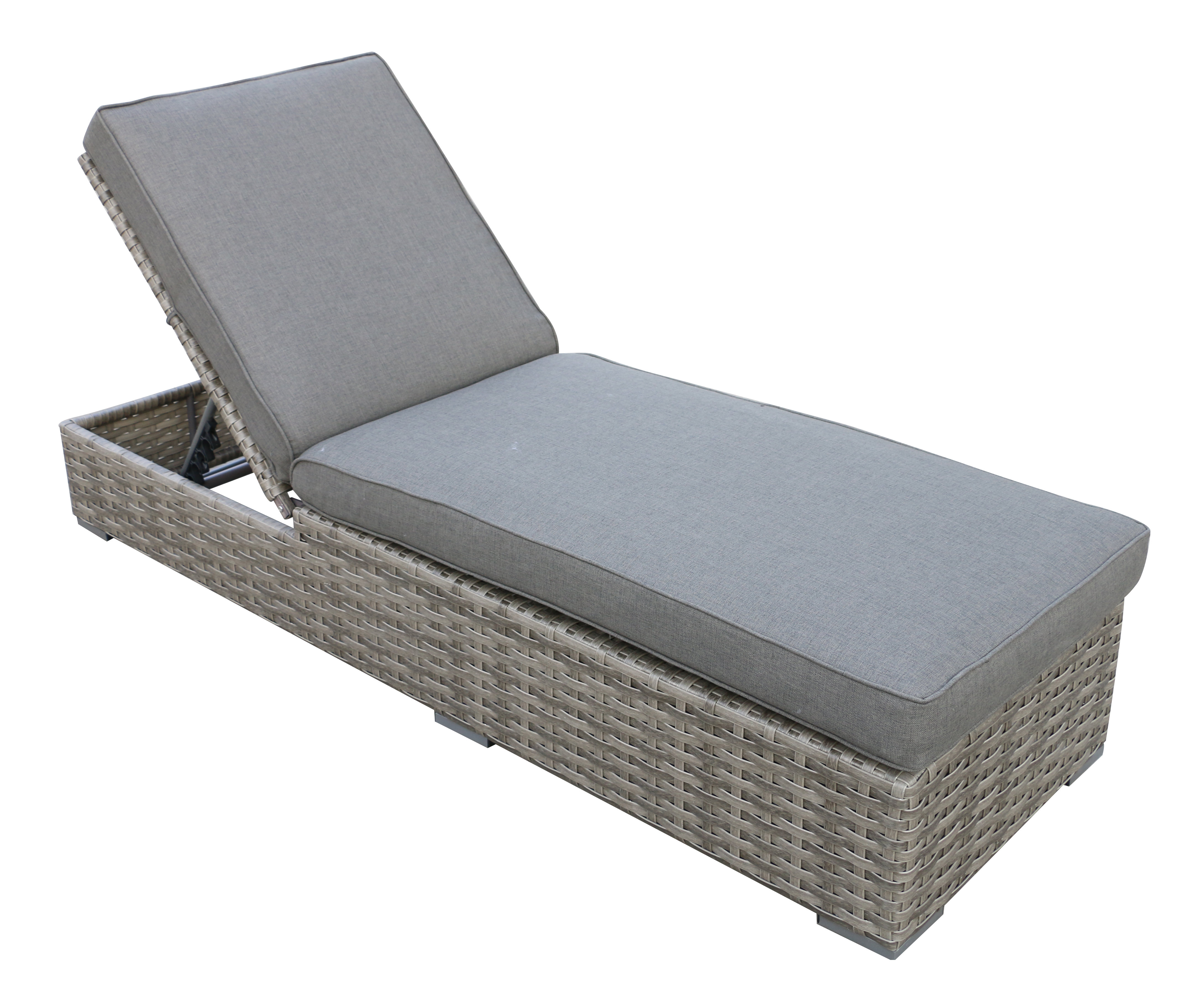 Brayden Studio Kaiser 79" Long Reclining Single Chaise with Cushions ...