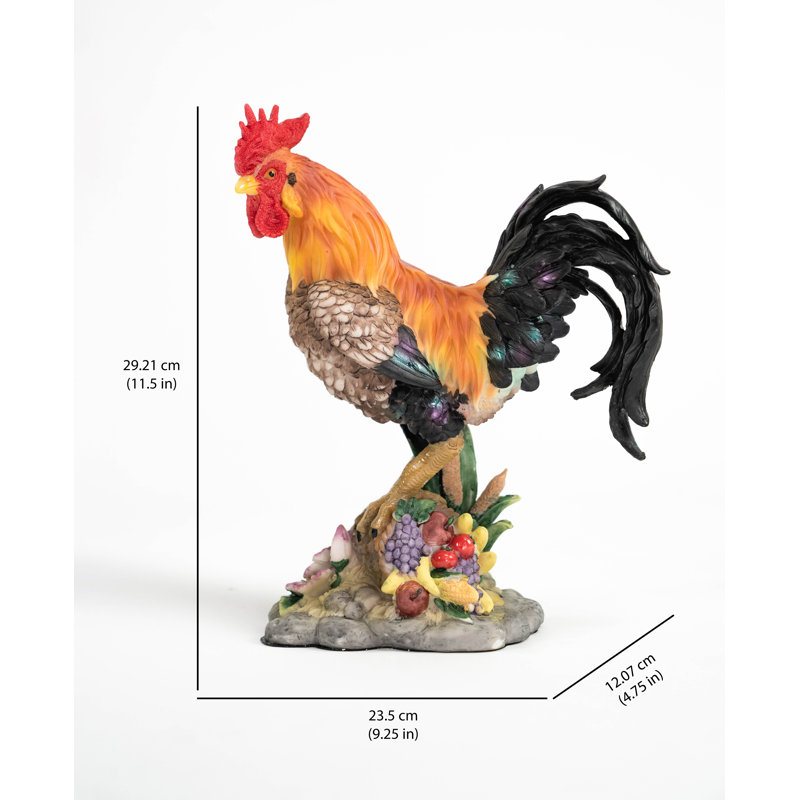 Hi-Line Gift Ltd. Horn of Plenty Rooster Figurine & Reviews | Wayfair