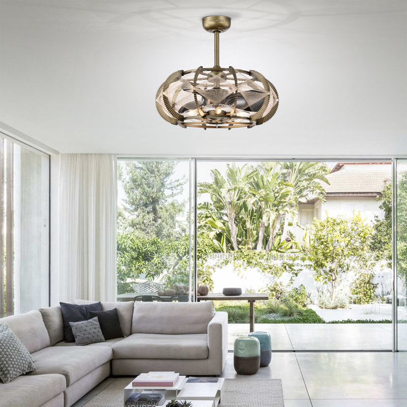 Warehouse of Tiffany Xhosa 25 Inch Rope String Design Ceiling Fan With ...