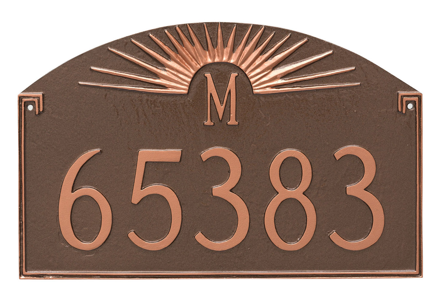 Montague Metal Products Inc. Sunburst Monogram Address Plaque | Wayfair