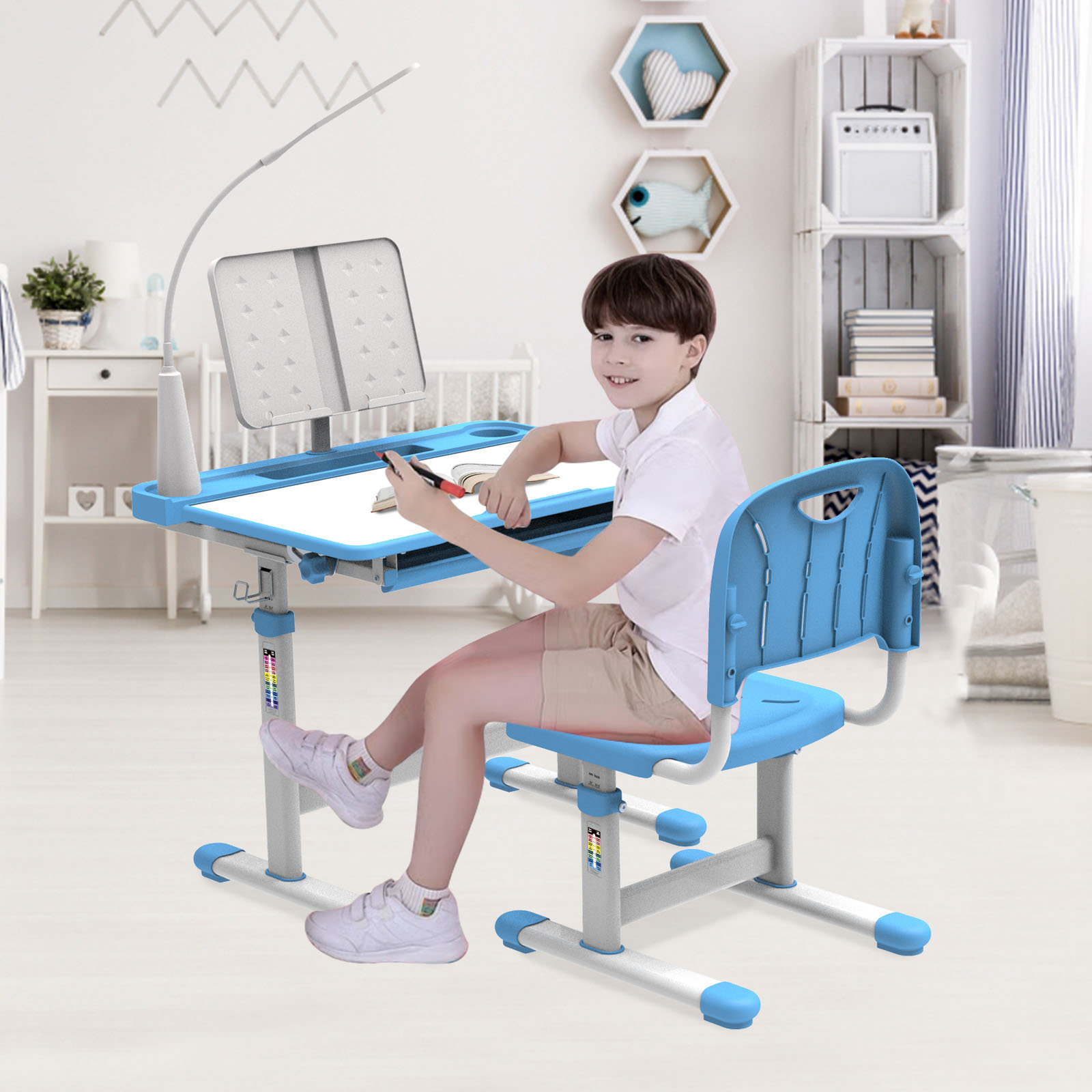Zoomie Kids Alycea Multi Functional Kids School Desk for Kids 3-12 ...