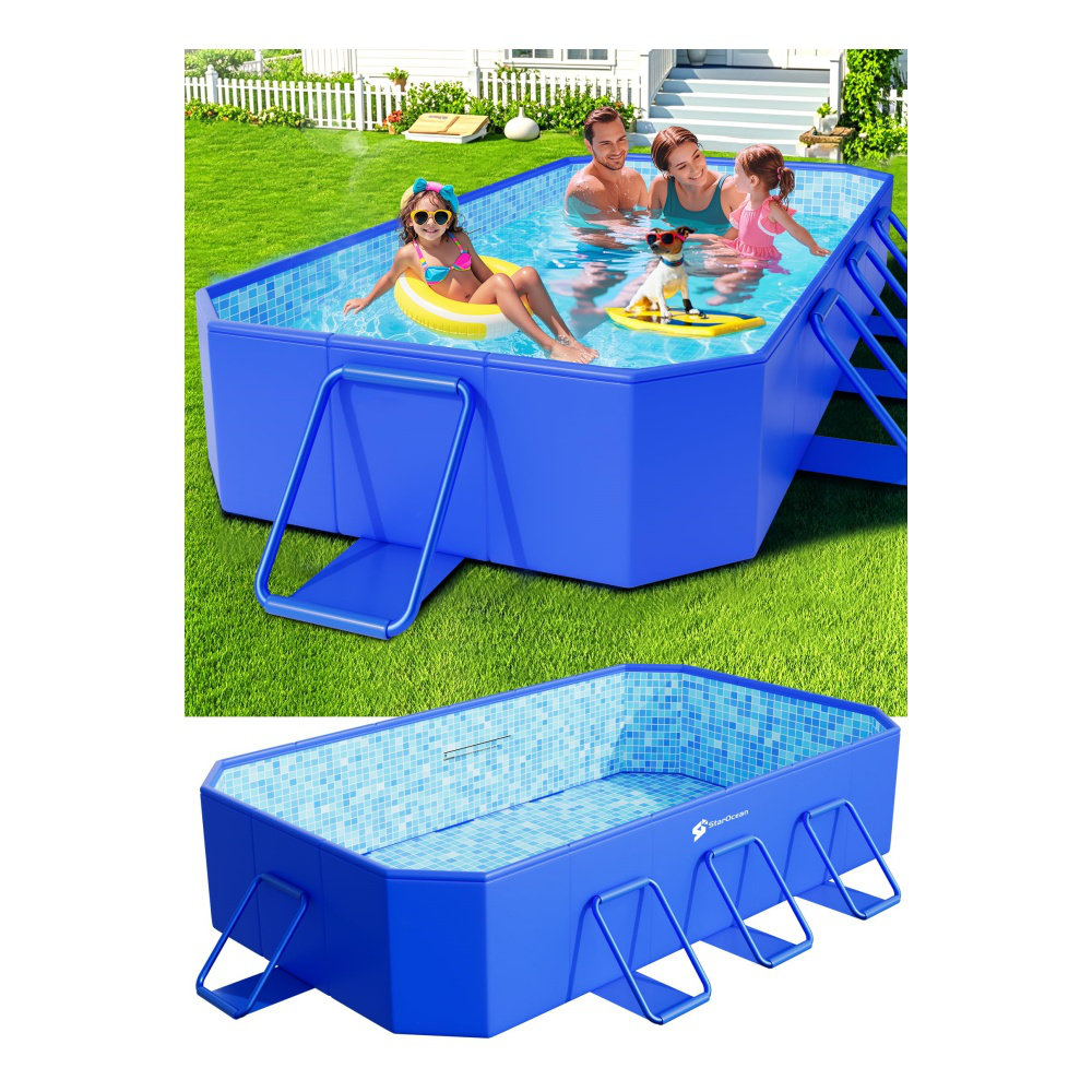 Grobem Portable foldable swimming pools, large non-inflatable children ...