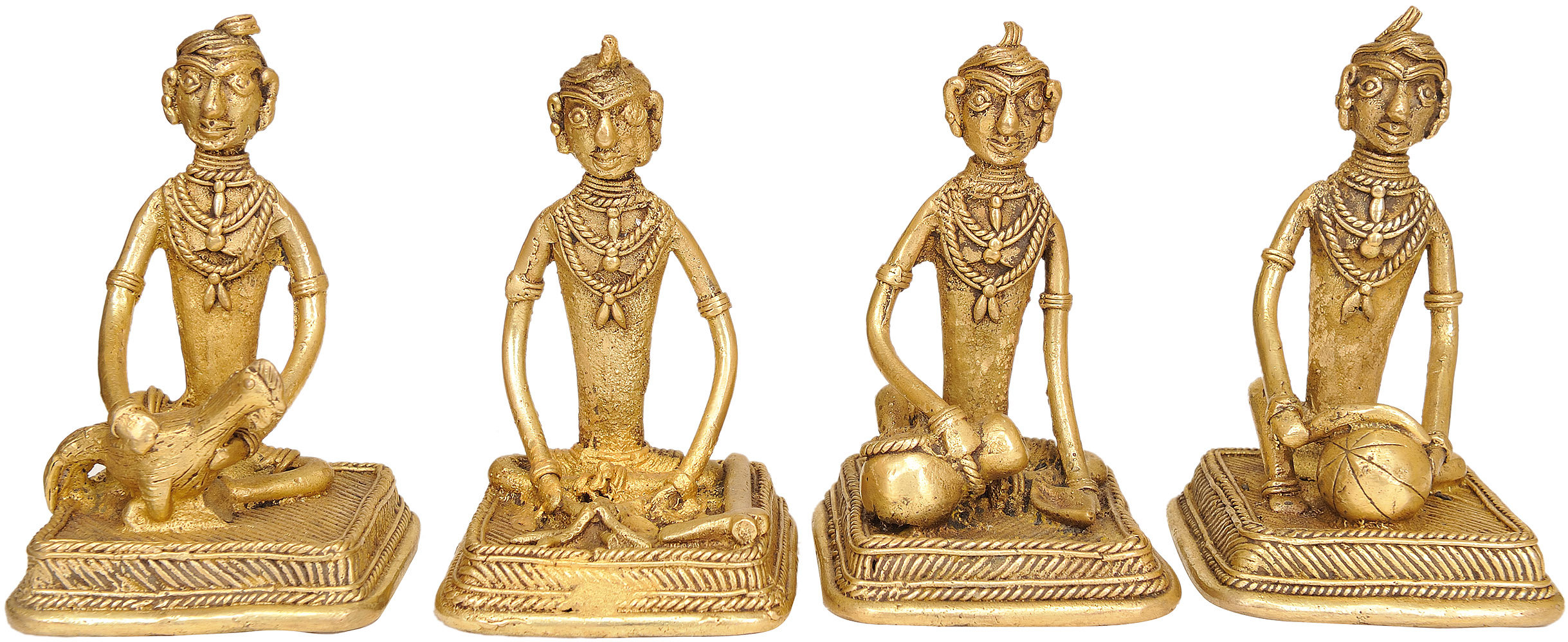 Bungalow Rose 4" Men Performing Different Village Activities (Tribal ...