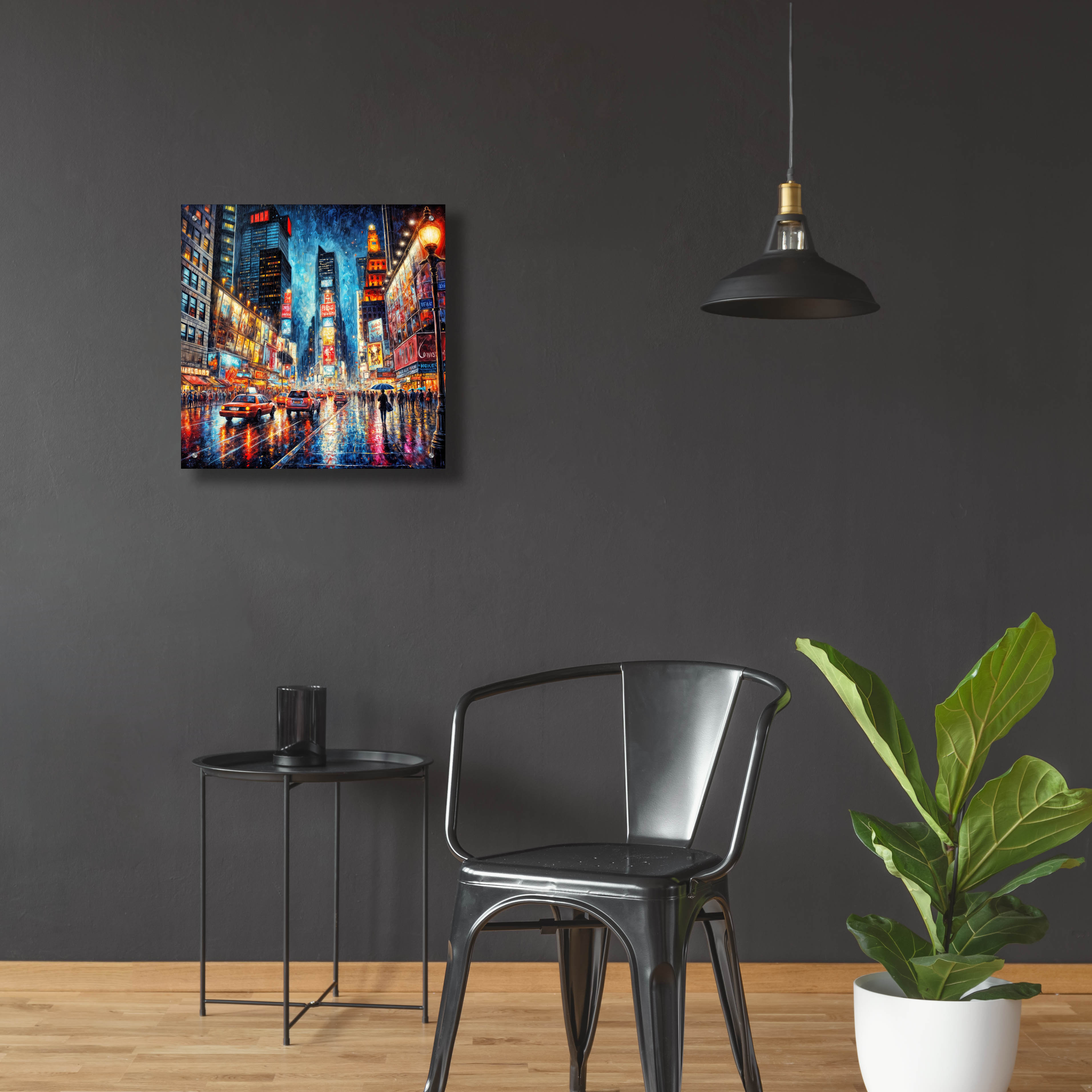 Lark Manor™ 'New York Times Square Paining Style' by Rey Klimt Acrylic ...