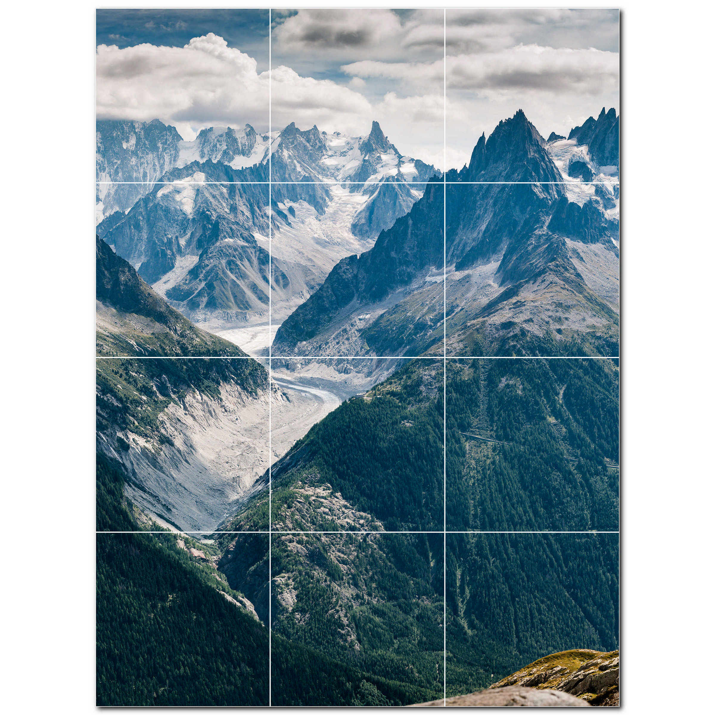 Picture-Tiles.com 24" x 18" Ceramic Mountains Photo Decorative Mural ...