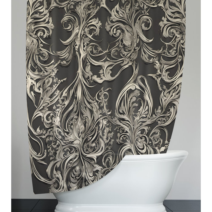 East Urban Home Damask Shower Curtain | Wayfair