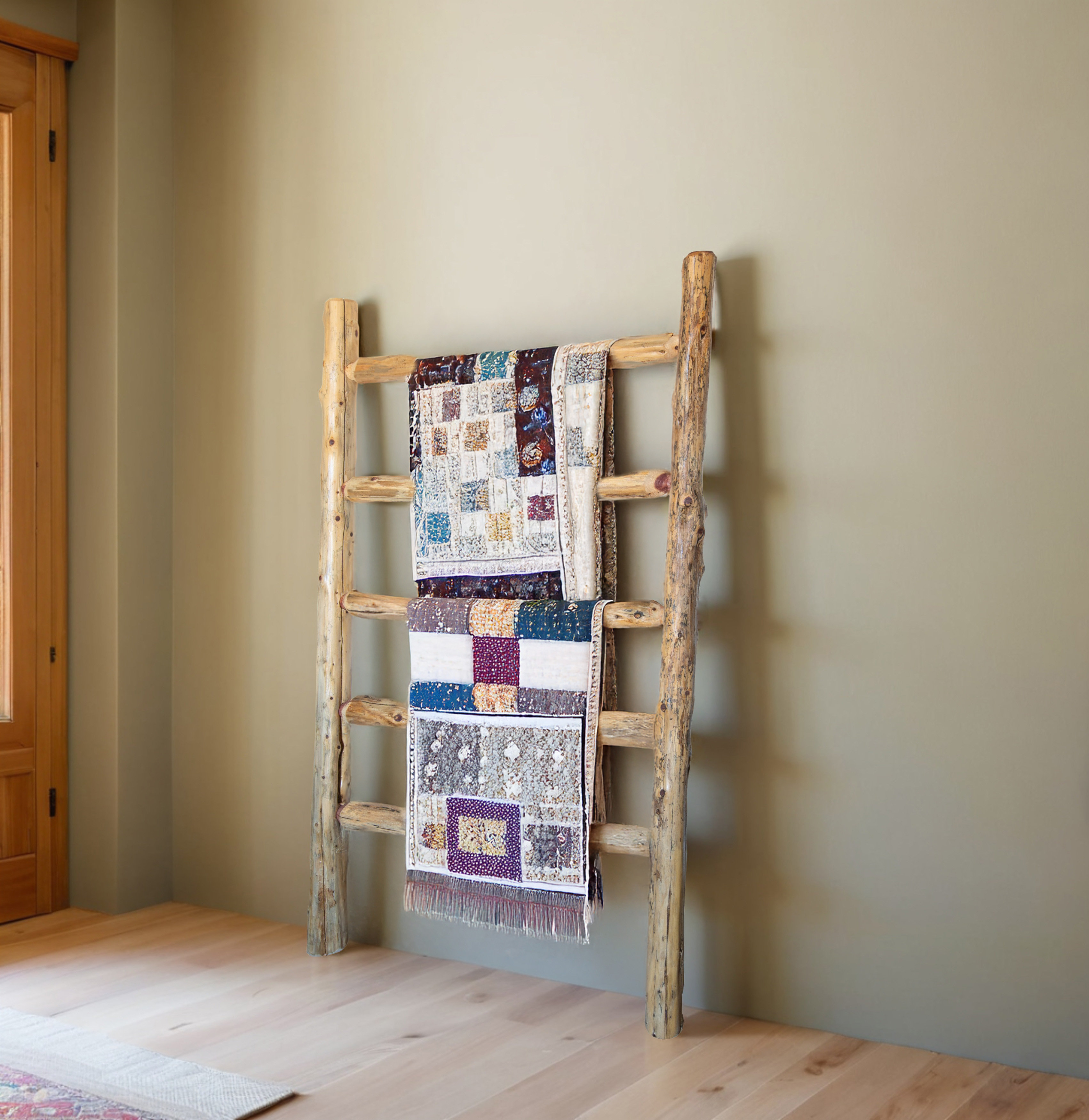 Loon Peak Ozark Mountain Red Cedar 5 Tier Ladder Quilt Rack - Wayfair ...