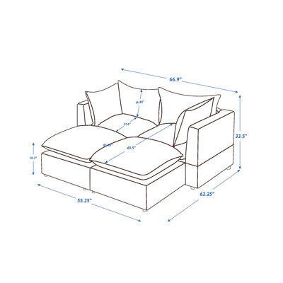Latitude Run® Borror 66.9'' Modular & Reviews | Wayfair