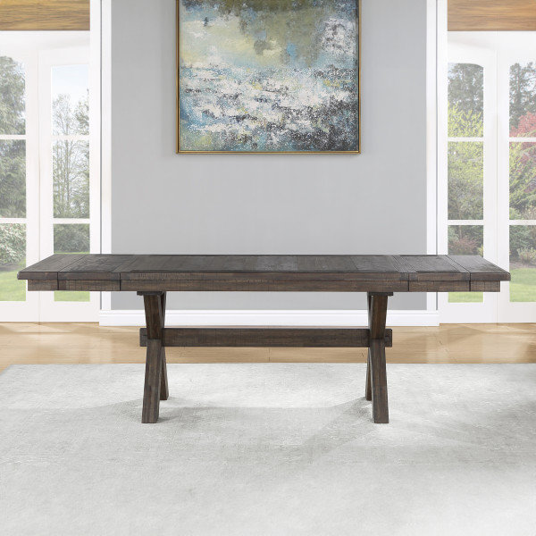 Gracie Oaks Charbel Extendable Unfinished Solid Wood Base Dining Table ...