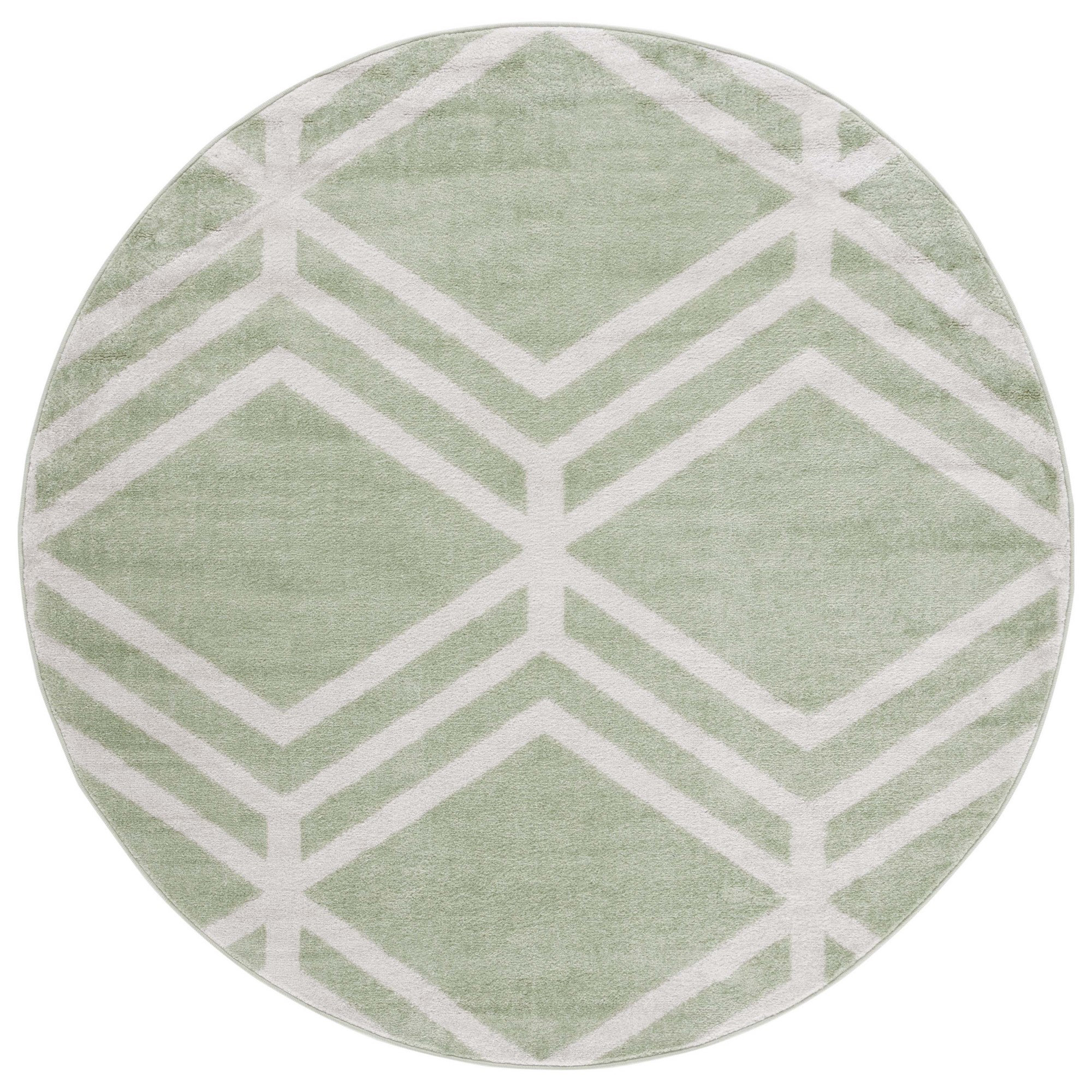 Wade Logan Arrietty Geometric Machine Made Area Rug in Sage/Ivory ...