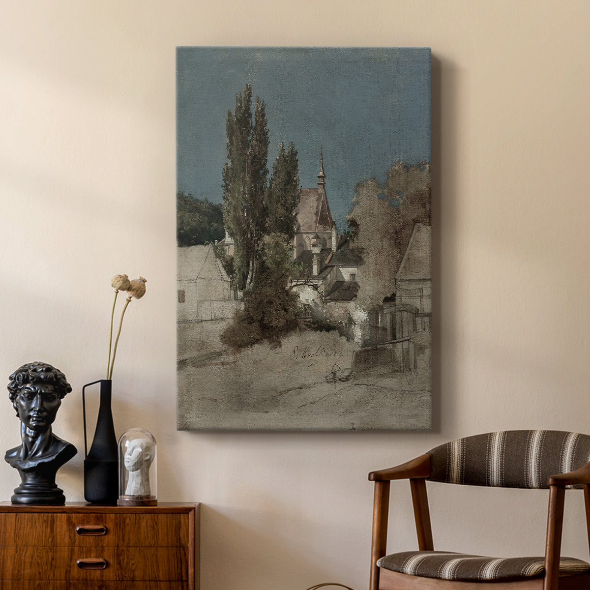 Winston Porter Vintage Landscape CCVII -Custom Wrapped Gallery Cavas ...