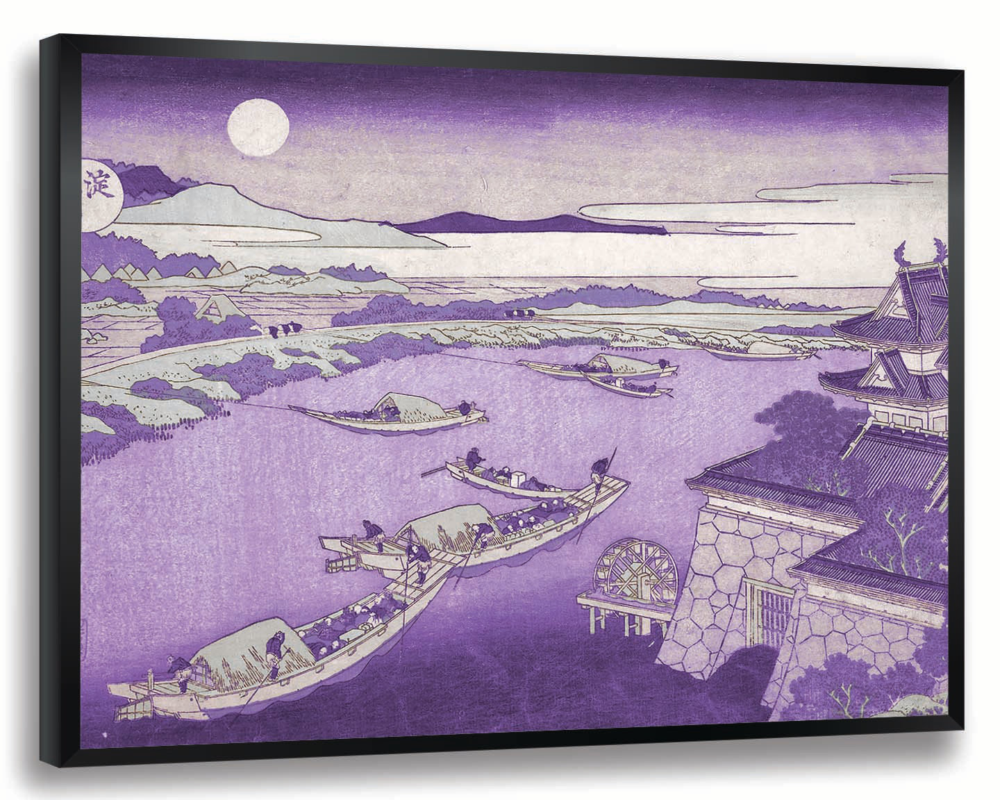 Vault W Artwork 'Japanese River in Moonlight' by Katsushika Hokusai ...