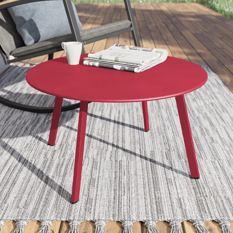 Brayden Studio Badarish Round 70Cm L Outdoor Side Table | Wayfair.co.uk