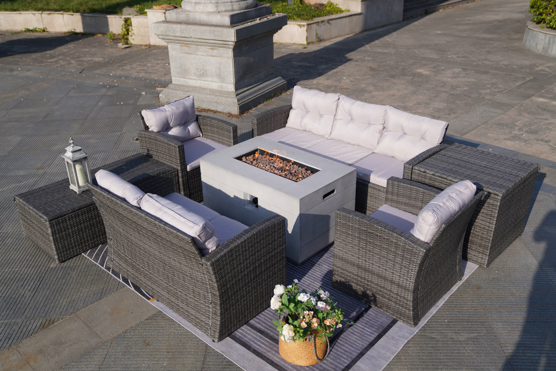 Red Barrel Studio® Tolentino Wicker/Rattan 7 - Person Seating Group ...