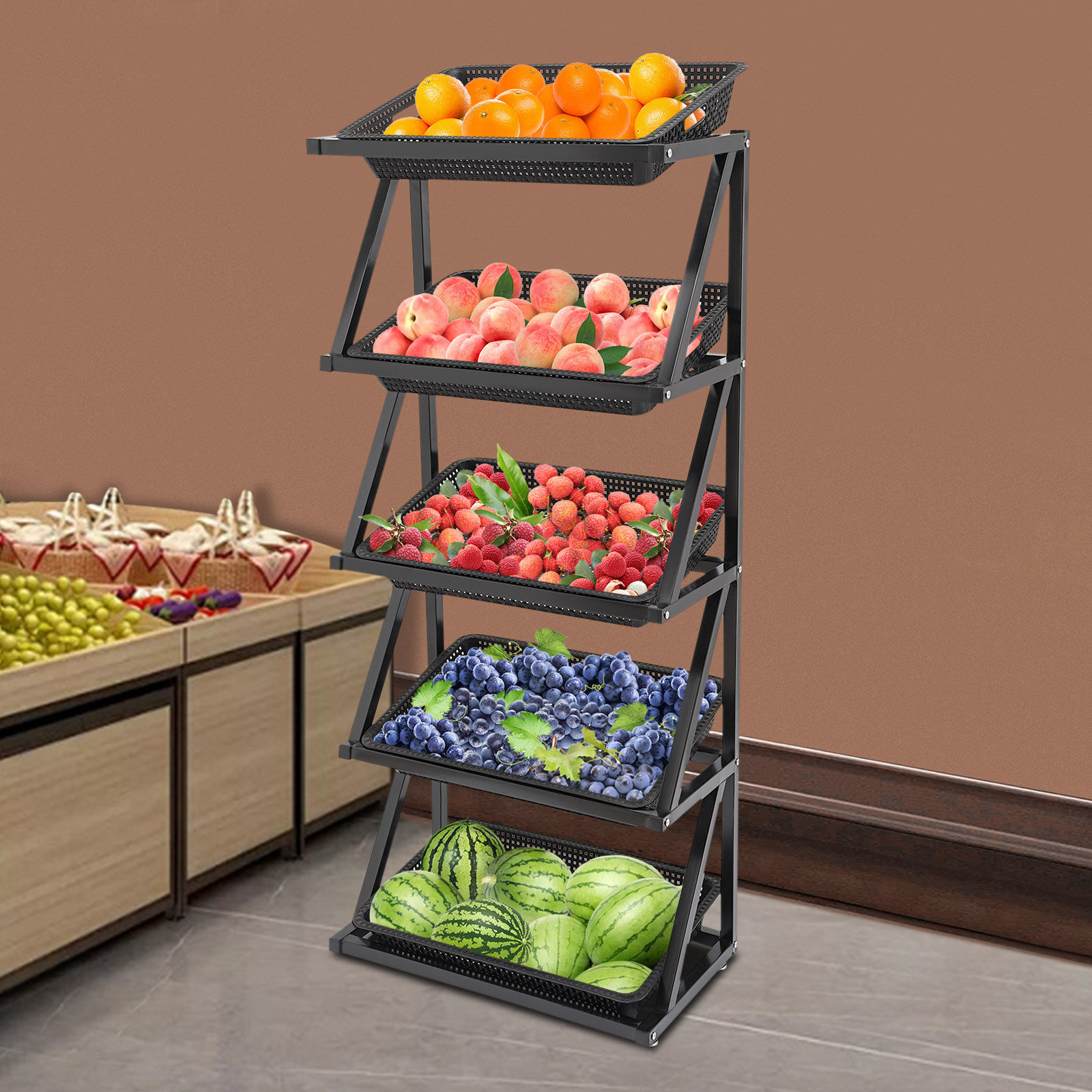 Rebrilliant Naloni 25.59W 5-tier Rack | Wayfair