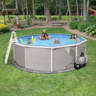 Blue Wave Products Belize Round 52-in Deep 6-in Top Rail Swimming Pool ...