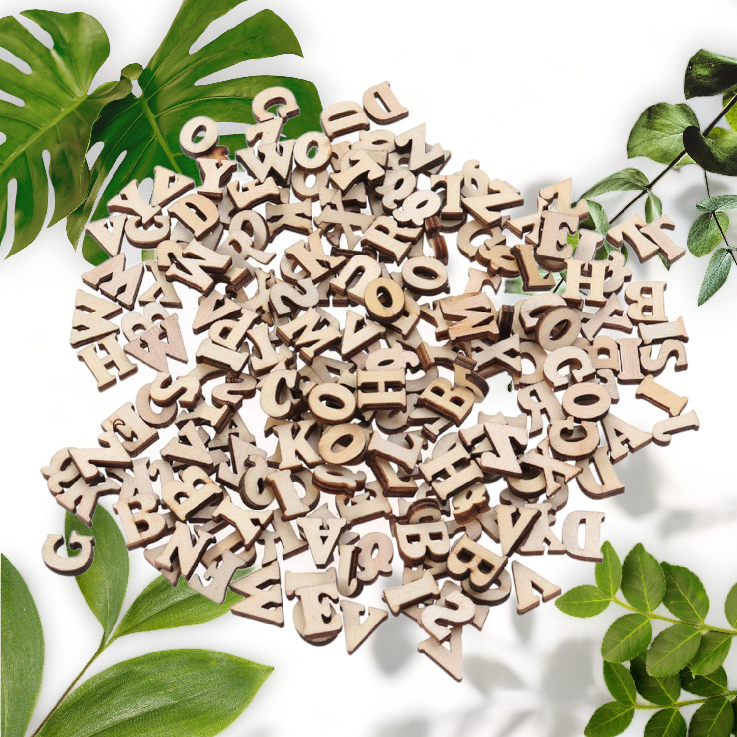 Pacific Funds Natural Wood Alphabet Letters - 200pcs | Wayfair