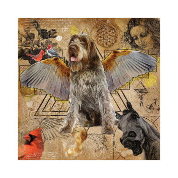 Happy Larry Wirehaired Pointing Griffon Angel Da Vinci | Wayfair.co.uk