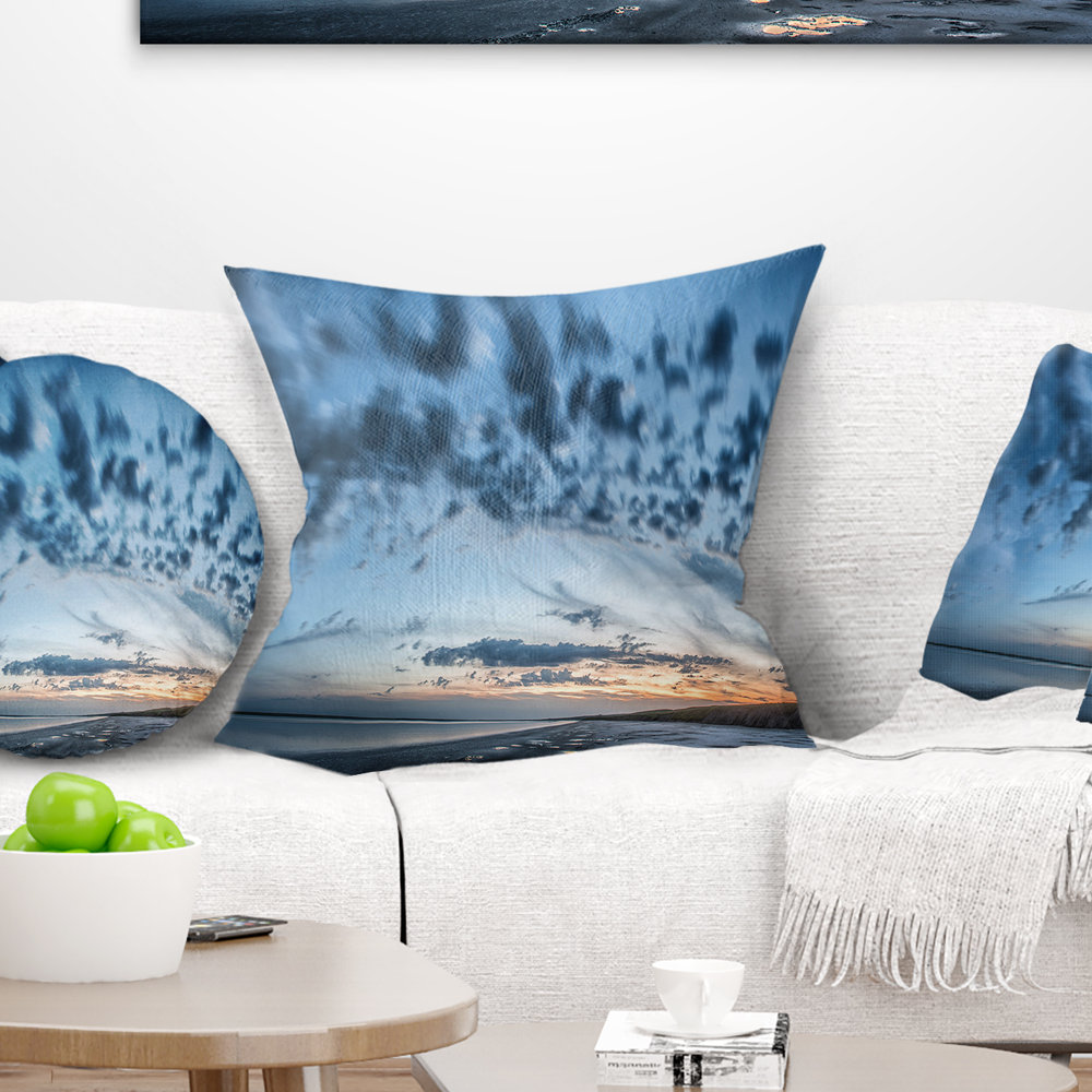 Design Art Landscape Printed Manych Rissua Lake Panorama Pillow | Wayfair