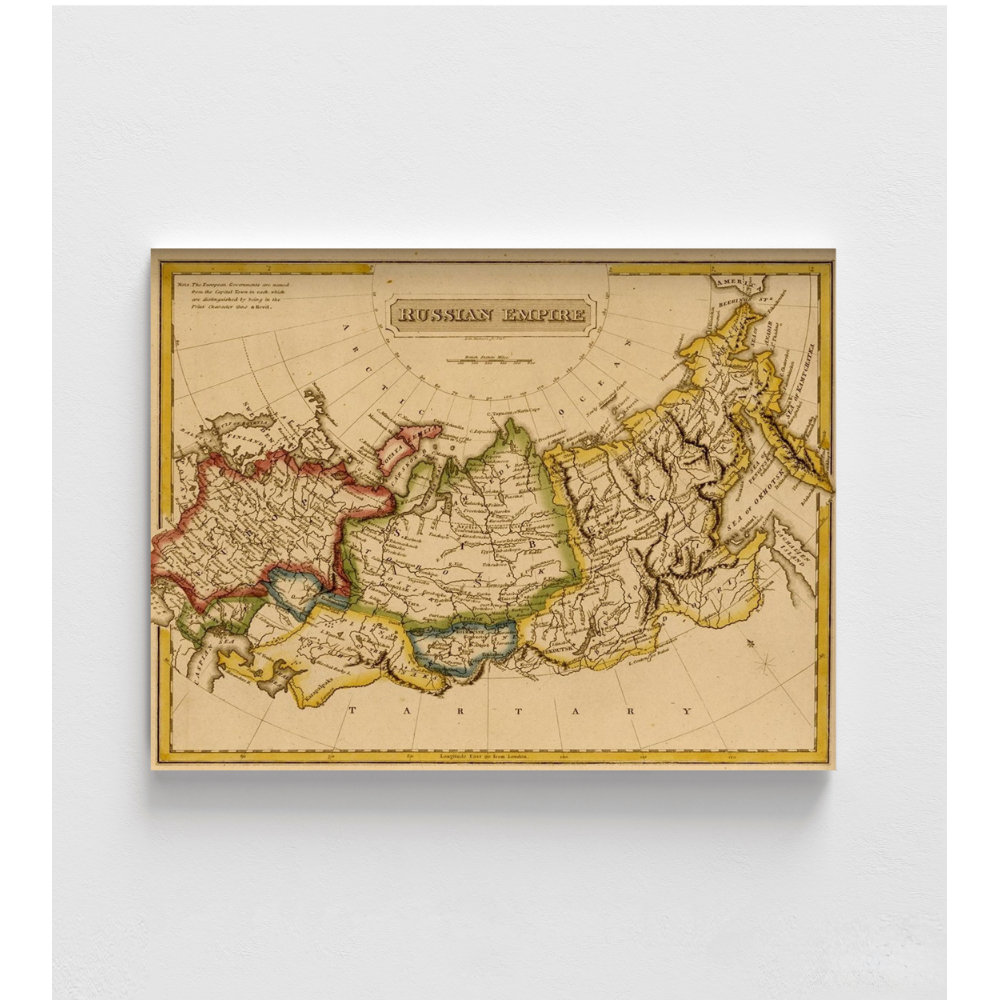 WeFrameArt Russian Empire 1817, World History Classroom Decor, Russian Old Map Print, Historian ...