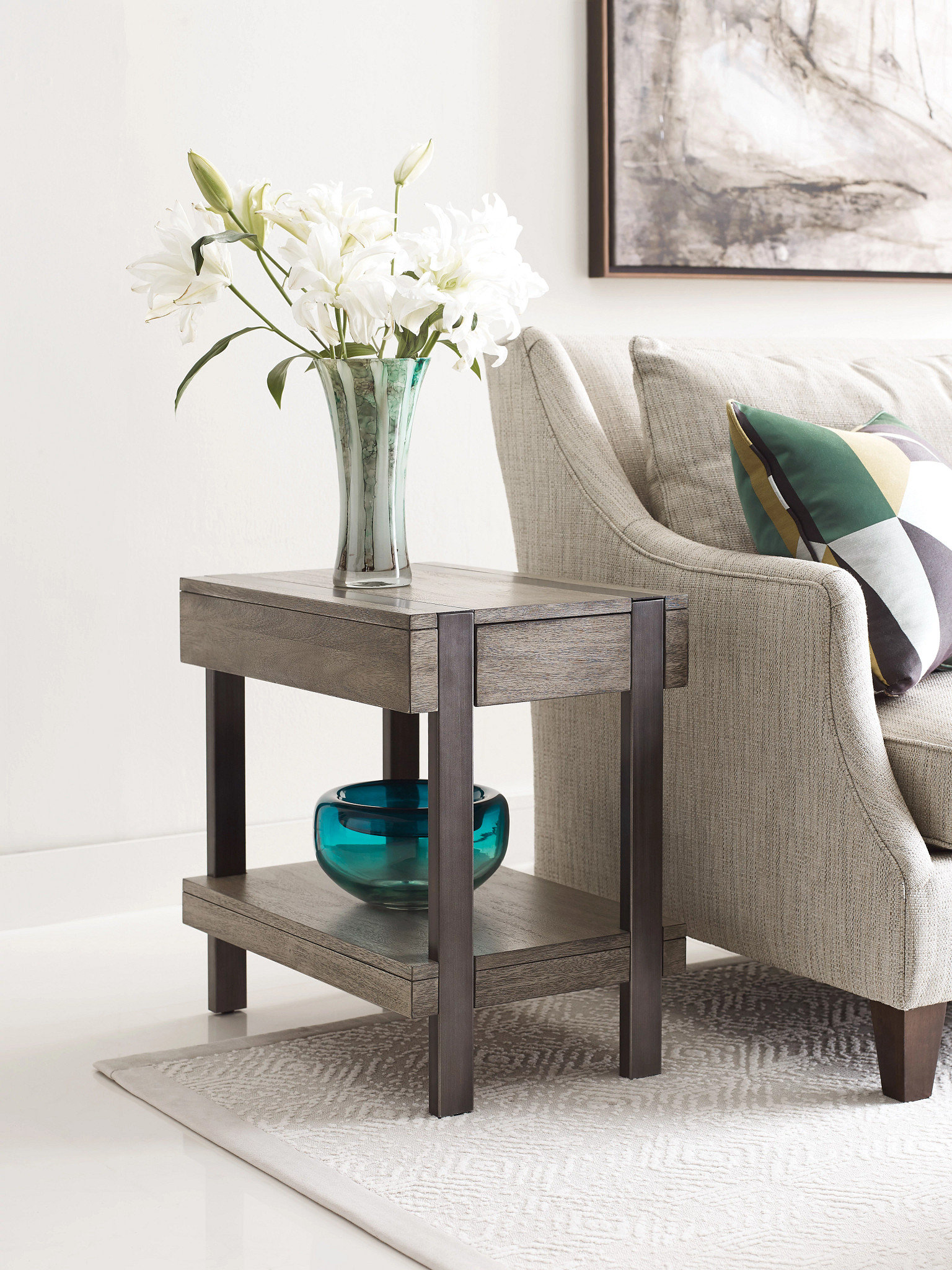 Trent Austin Design Table de bout avec rangement Scheetz de 24 po de ...