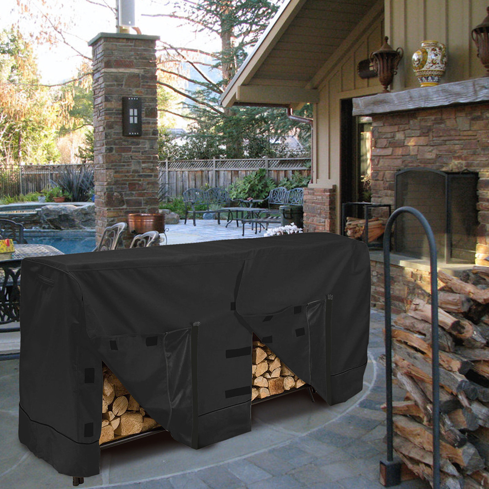 Rebrilliant 24'' W x 96'' D Log Store Cover | Wayfair
