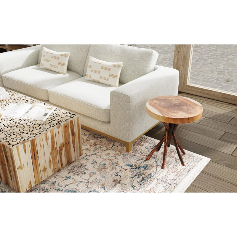 Sand & Stable Selah Solid Wood Top Tree Stump End Table & Reviews | Wayfair