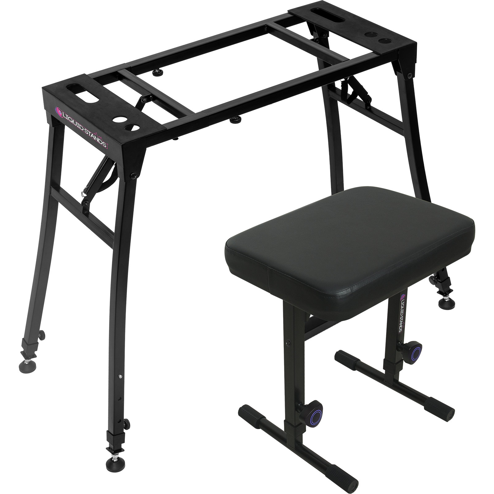 Liquid Stands Collapsible Piano Keyboard Stand And Piano Bench Stool ...